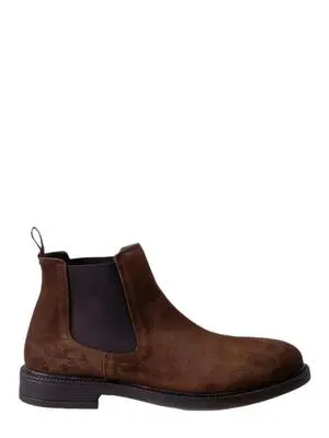 CALCE Panelled Suede Chelsea Boots - Brown