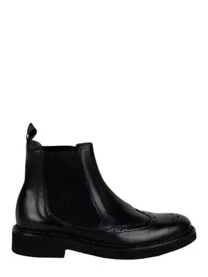 FRANCO FEDELE Brogue-detail Chelsea Boots - Black