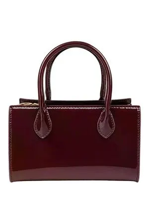 BENETTON Mini Patent-finish Tote Bag - Brown
