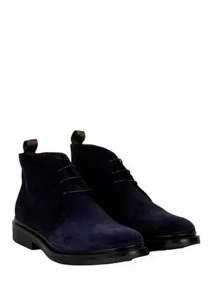 FRANCO FEDELE Lace-up Suede-finish Desert Boots - Blue