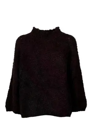 CINQUE Bouclé-texture High-neck Sweater