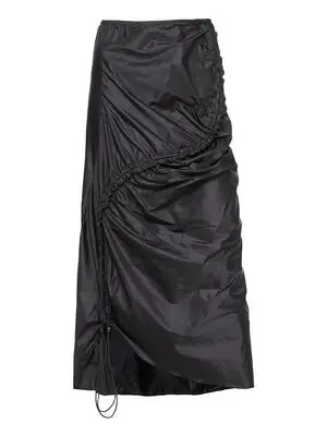 AUDREY VALLENS All-gen Gathered Seam Skirt - Black