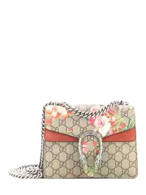 Gucci Dionysus Bag Blooms Print Gg Coated Canvas Mini Shoulder Bag - Brown