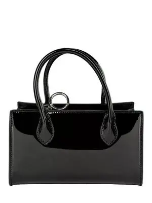 BENETTON Mini Patent-finish Tote Bag - Black