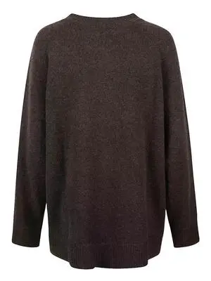 ANAII Raglan-sleeve Knitted Sweater - Brown