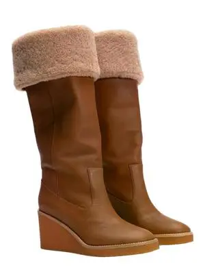 ODISSI Alma Wedge Ankle Boots Neutrals