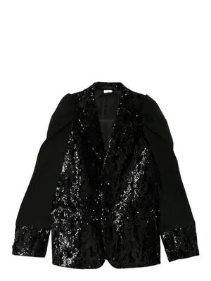 Comme Des Garçons Sequin-embellished Blazer - Black