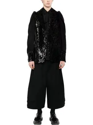 Comme Des Garçons Sequin-embellished Blazer - Black