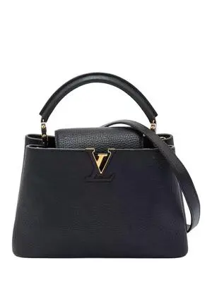 LOUIS VUITTON 2019 Bb Capucines Leather Tote Bag - Black