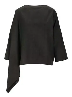 Dusan Asymmetric Wool T-shirt Grey