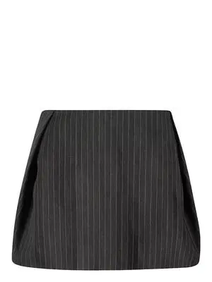 IRO PARIS Pinstriped Pleated Skirt - Grey