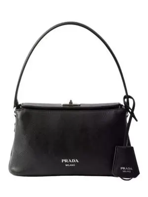 Prada Mini Avoir Saffiano-leather Tote Bag - Black