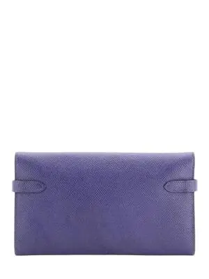 Hermès Kelly Wallet Verso Epsom Long Small Wallets - Blue