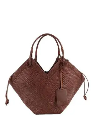 IBELIV Trinity Large Vegetable Leather Shoulder Bag - Brown