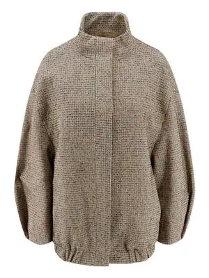Dries Van Noten Voles Cotton And Wool Blend Jacket - Beige
