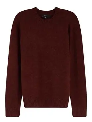 Vince Wool Blend Sweater With Melange Effect - Red