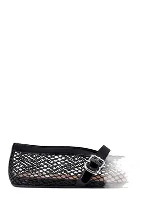 Alaïa Mesh Ballet Flats Black