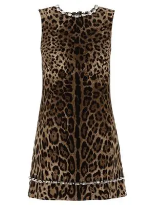 Dolce & Gabbana Dolce & Gabbana Women Printed Stretch Cady Mini Dress Multicolor