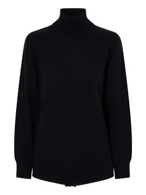ALLUDE Wool And Cashmere-blend Turtleneck Bodysuit - Black