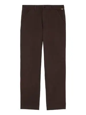Burberry Cotton Twill Straight Chinos - Brown