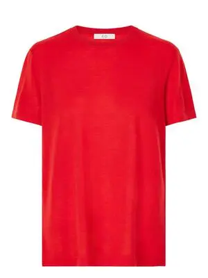 Co Knitted Cashmere T-shirt - Red