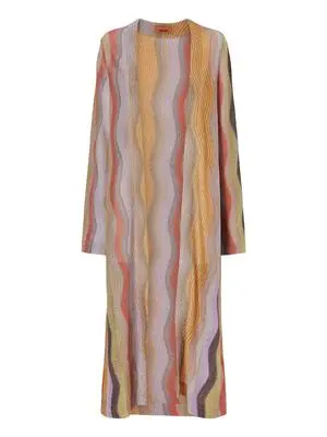 Missoni Striped Metallic Crochet-knit Cardigan - Multi