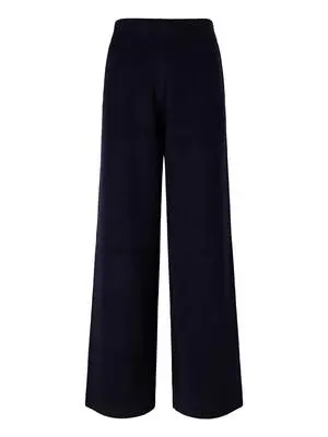 ALLUDE Wool And Cashmere-blend Wide-leg Pants - Blue