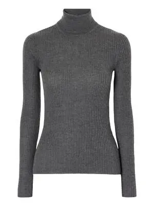 Gabriela Hearst Peppe Ribbed Cashmere-blend Sweater - Gray