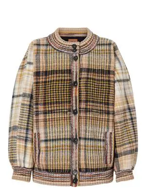 Missoni Checked Wool Padded Bomber Jacket - Multi