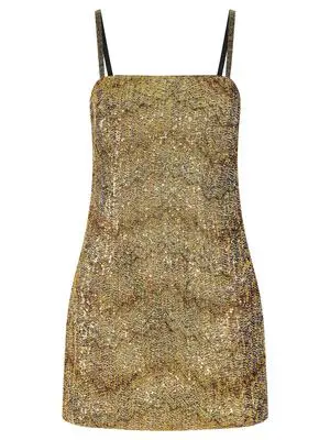 Missoni Striped Metallic Crochet-knit Mini Dress - Multi