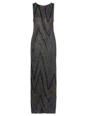 Missoni Sequin-embellished Striped Metallic Crochet-knit Maxi Dress - Multi