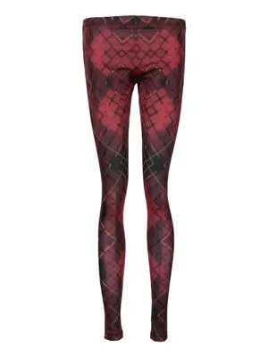 Alexander McQueen Classic Printed Pencil Leggings - Red