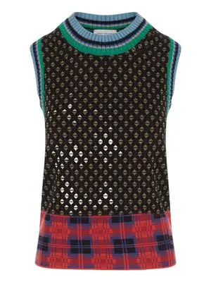 Dries Van Noten Dries Van Noten Temi Patterned Knitted Top Multicolor