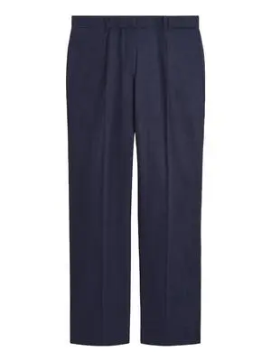 Cos Wool-blend Flared Pants - Navy
