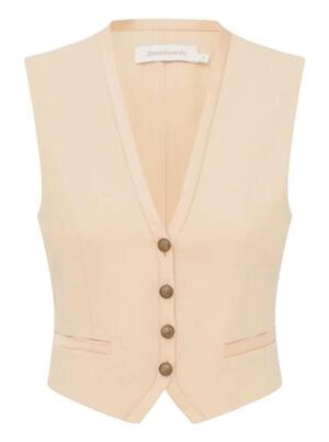 Zimmermann V-neck Vest - Cream