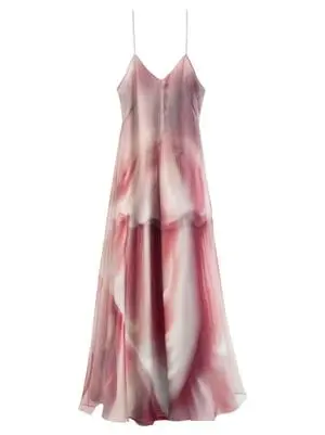 MAISON MARGIELA Trompe L'oeil Organza Slip Dress - Multicolor