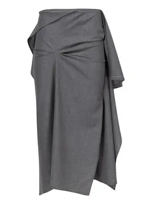 Victoria Beckham Pleated Skirt - Grey