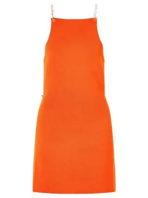 Cult Gaia Open-back Embellished Stretch Mini Dress - Orange