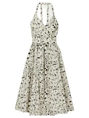 Proenza Schouler Vintage Printed Dress - Camel