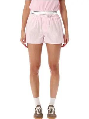 SPORTY  RICH Sporty Rich Popeline Striped Shorts - Pink