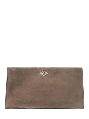 METIER Ease 28 Suede Clutch Brown