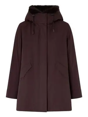 YVES SALOMON Long Parka With Pockets - Brown