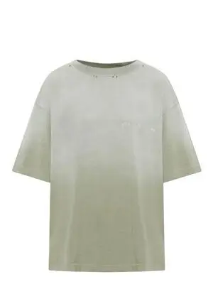 MISBHV Graphic-print Distressed T-shirt - Gray-green