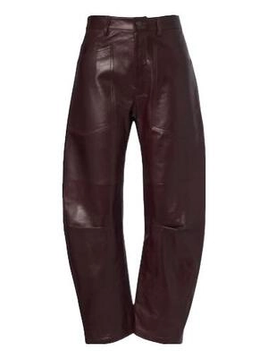 NILI LOTAN Leather Barrel-leg Pants - No