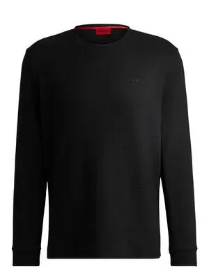 Hugo Boss Waffle Knit Long Sleeve Top - No