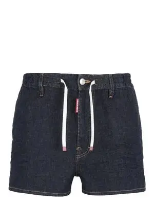 Dsquared2 Dark Weight Wash Pull On Shorts - Dark Blue