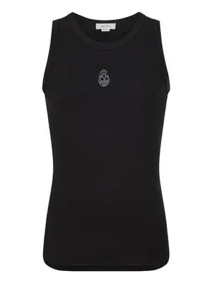 Alexander McQueen Fitted Ribbed Tank Top - Black