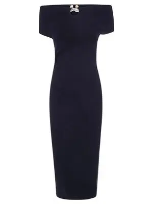 Alberta Ferretti Slit-detail Dress - Black