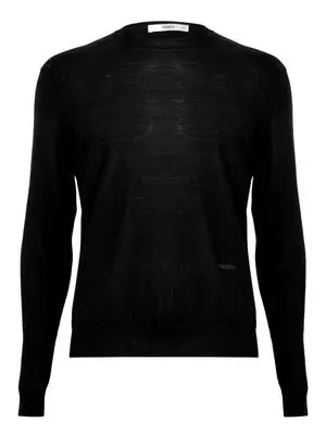 Fendi Fine Gauge Knit Sweater Black