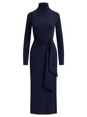 Ralph Lauren Turtleneck Midi Dress Black